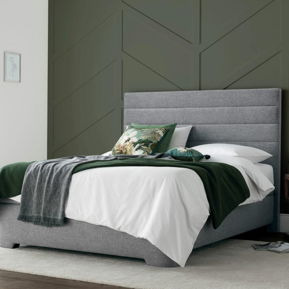 Appleby Light Grey Ottoman Bed | Happy Beds