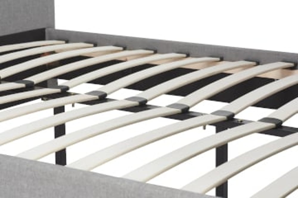 Plaza Grey Fabric Electric Media TV Bed Frame - 5ft King Size