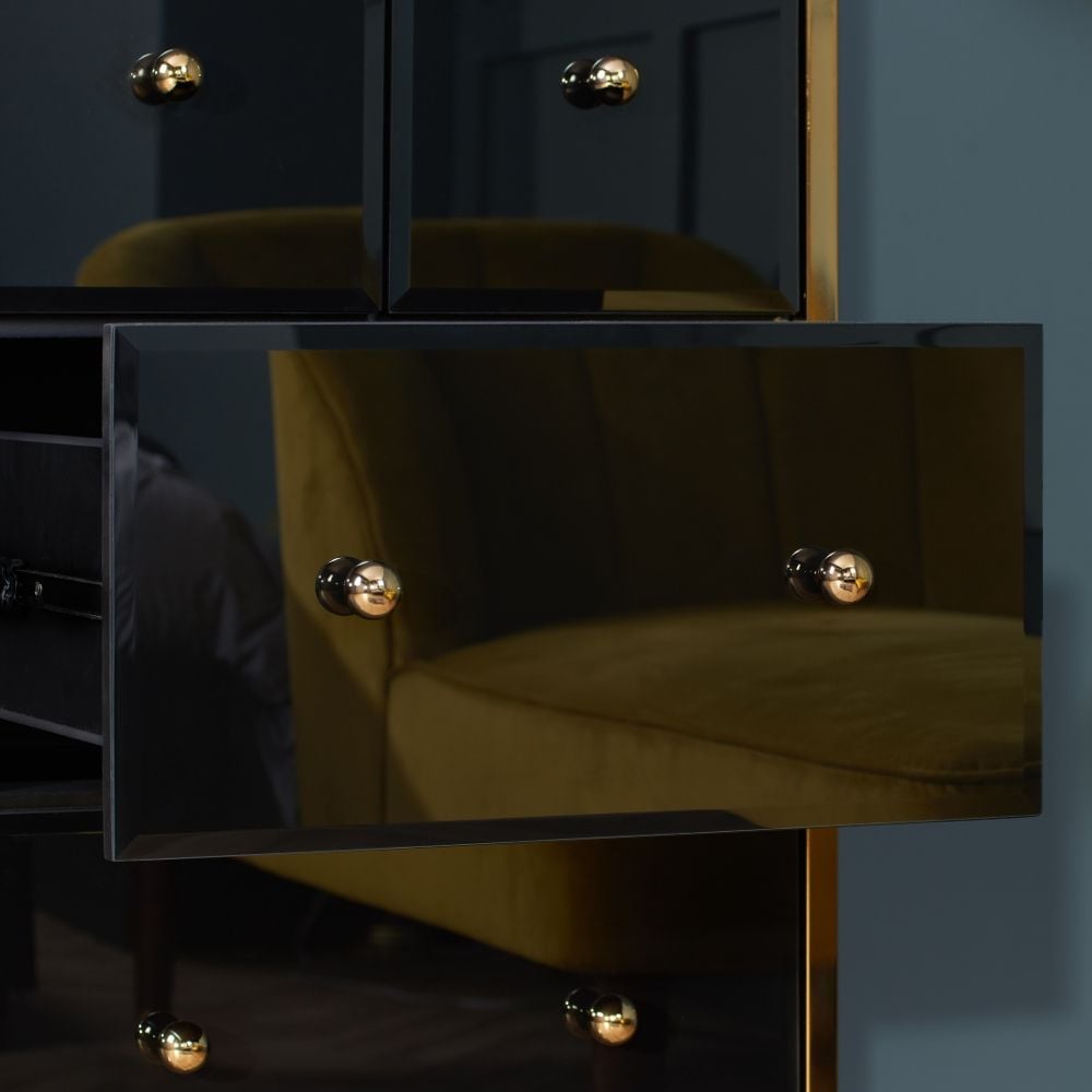 Fenwick Black and Gold Merchant Chest | Happy Beds
