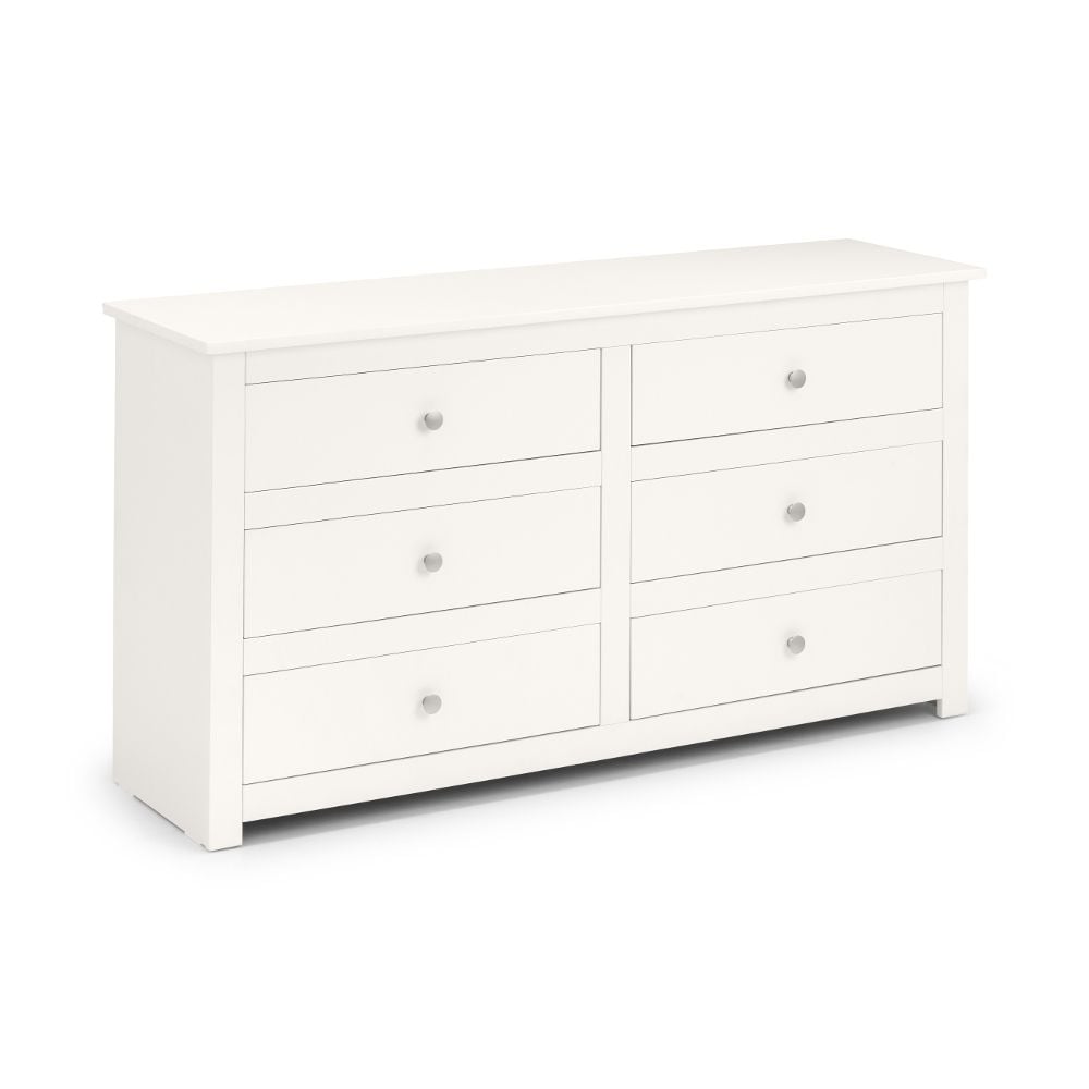 Radley White 6 Drawer Chest | Furniture | Happy Beds