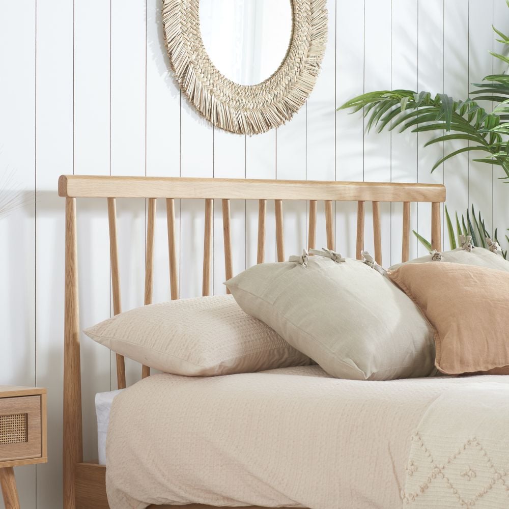 Rome Oak Wooden Bed | Happy Beds