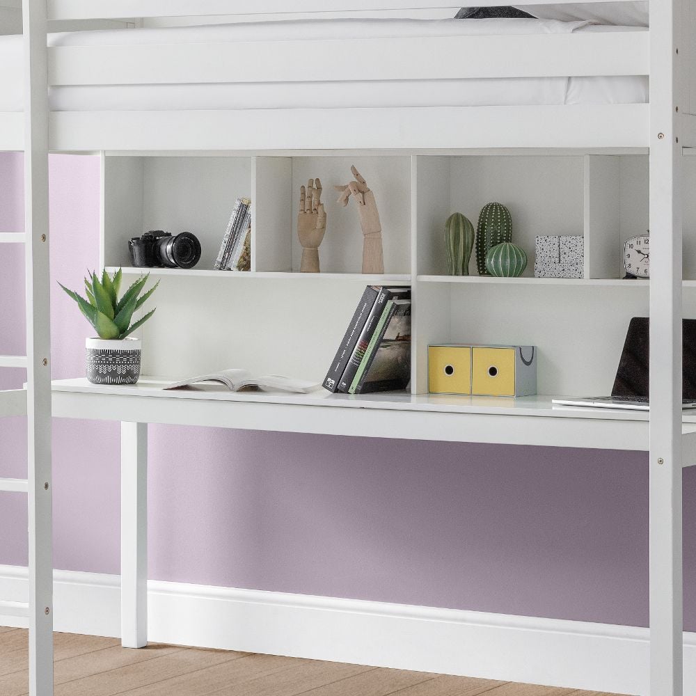 Titan White Wooden High Sleeper | Happy Beds