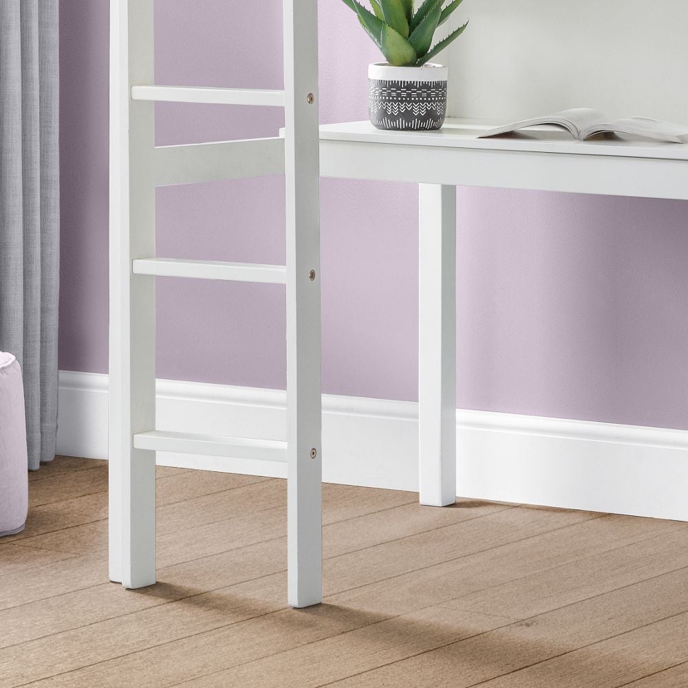 Titan White Wooden High Sleeper | Happy Beds