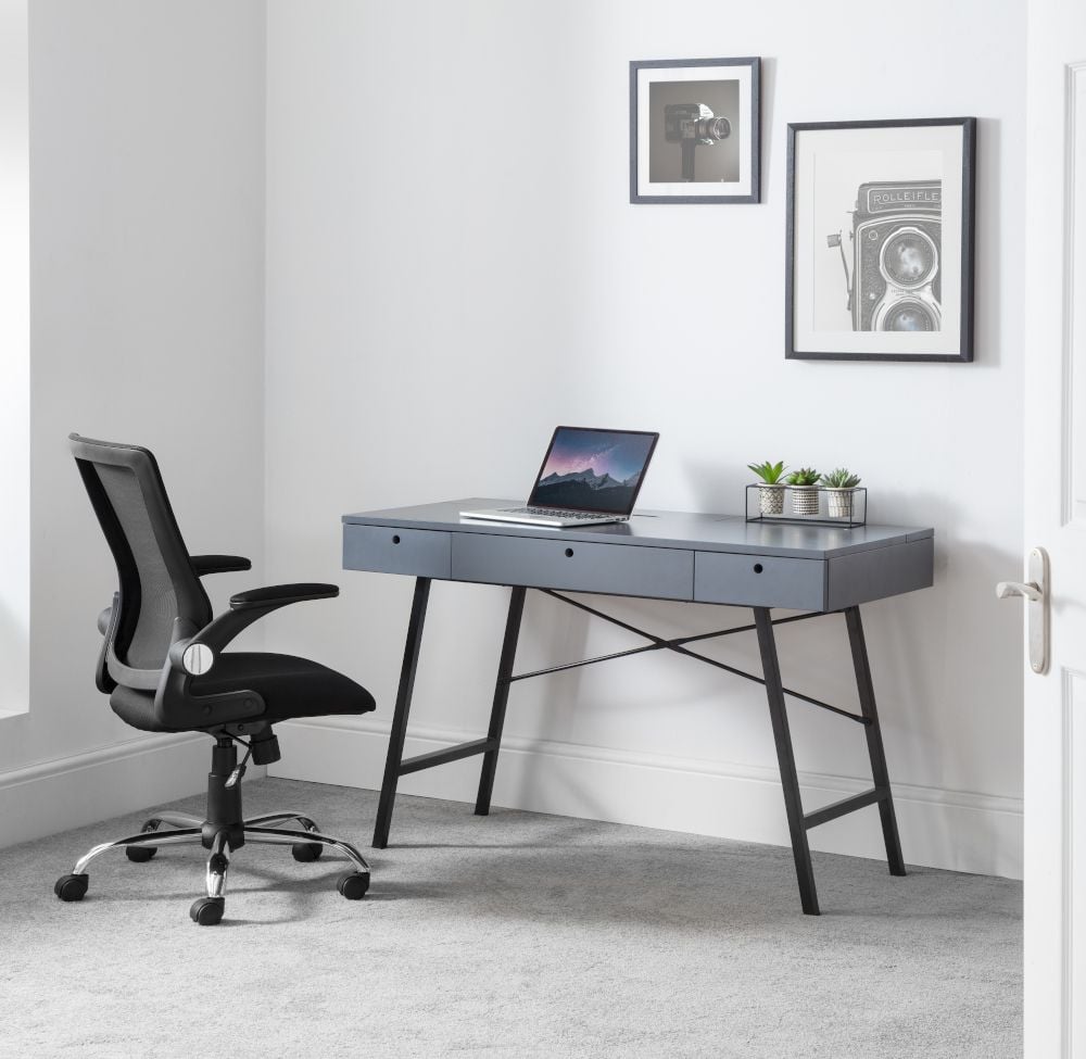 Trianon Grey Wooden Desk | Furniture | Happy Beds