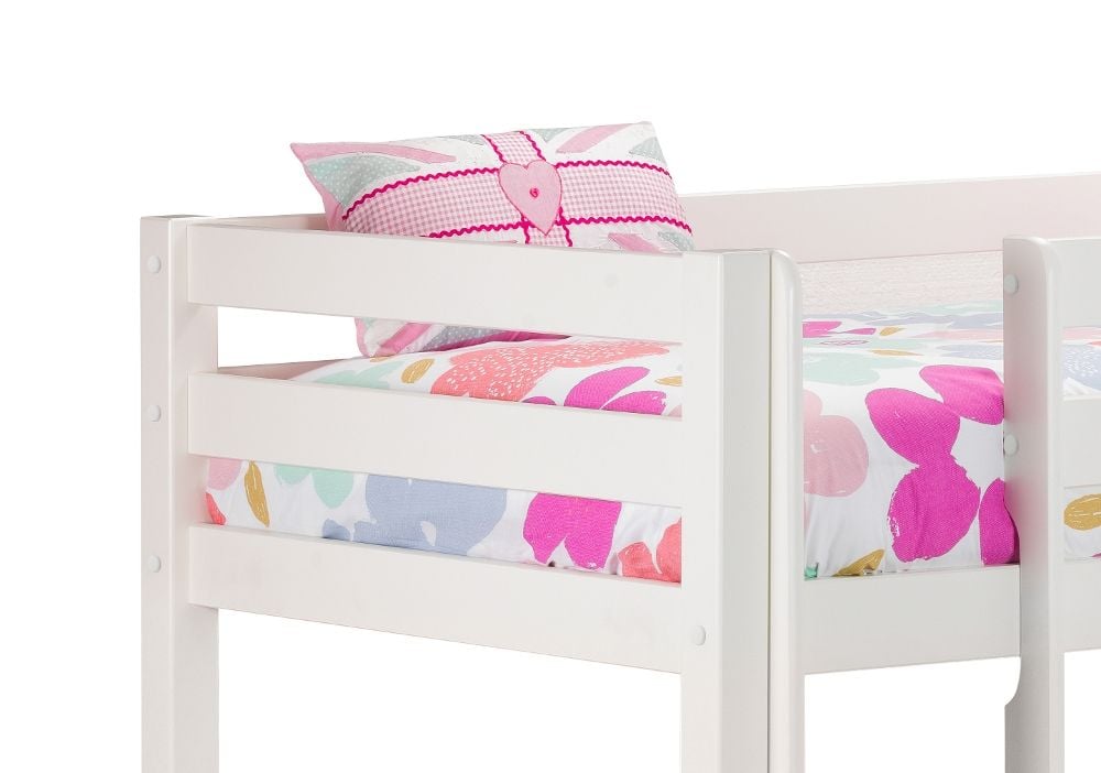 Wendy White Wooden Mid Sleeper Frame Only - 3ft Single