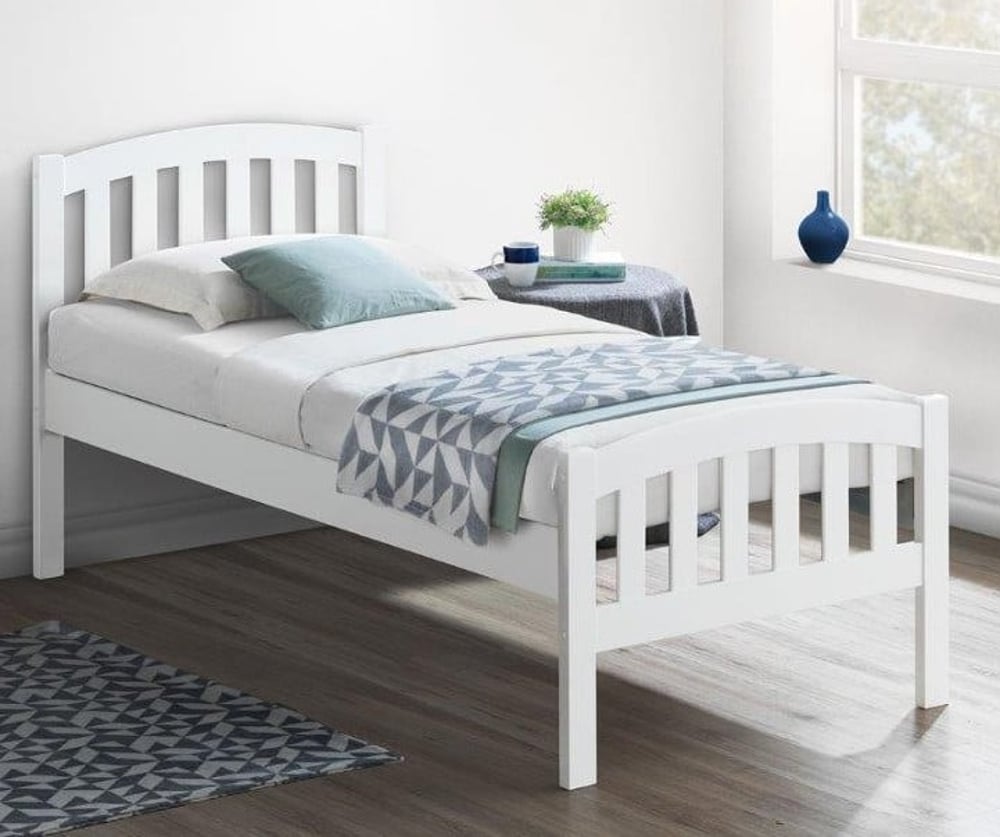 Lyon White Wooden Bed | Beds | Happy Beds