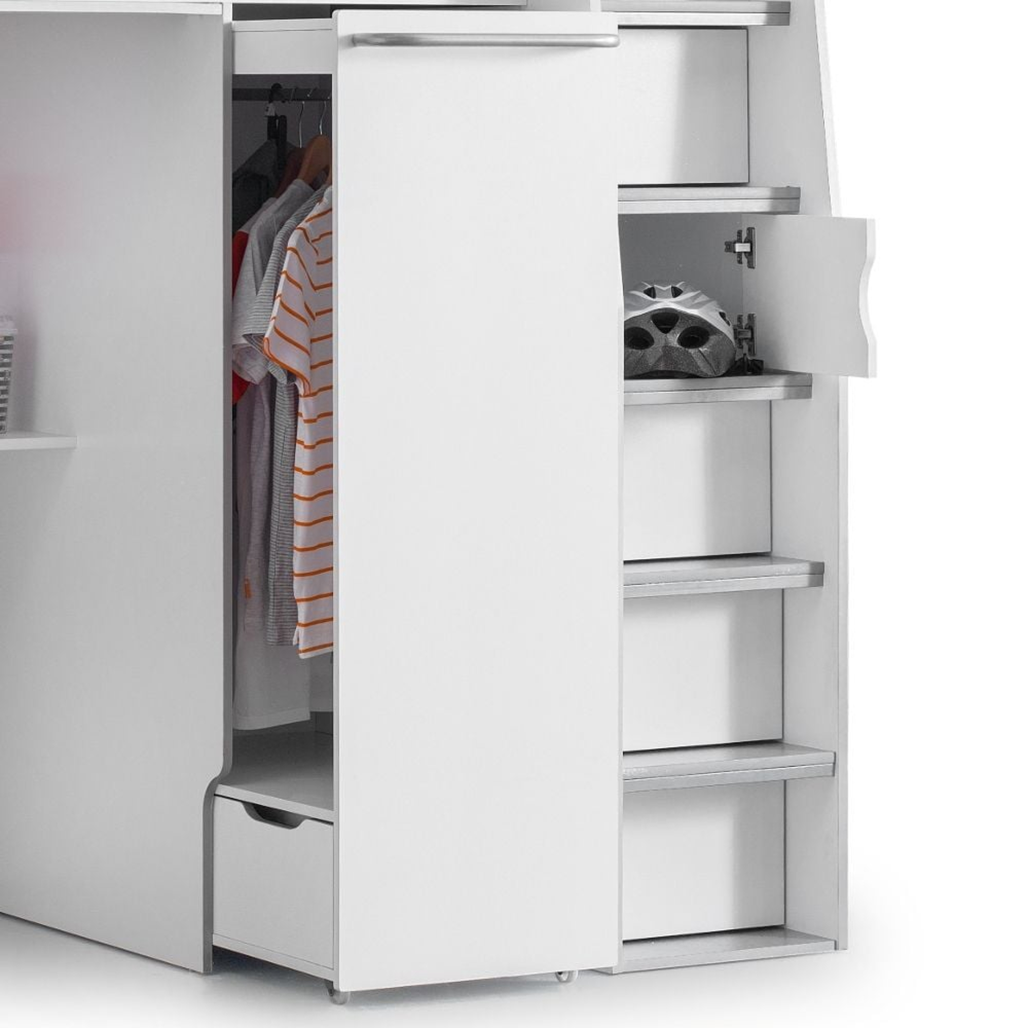 Pegasus White Wooden High Sleeper | Happy Beds