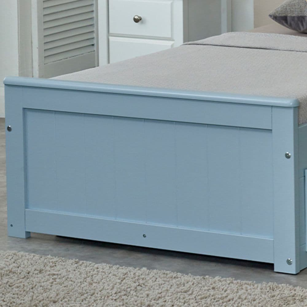 Mission Blue Wooden Storage Bed | Happy Beds