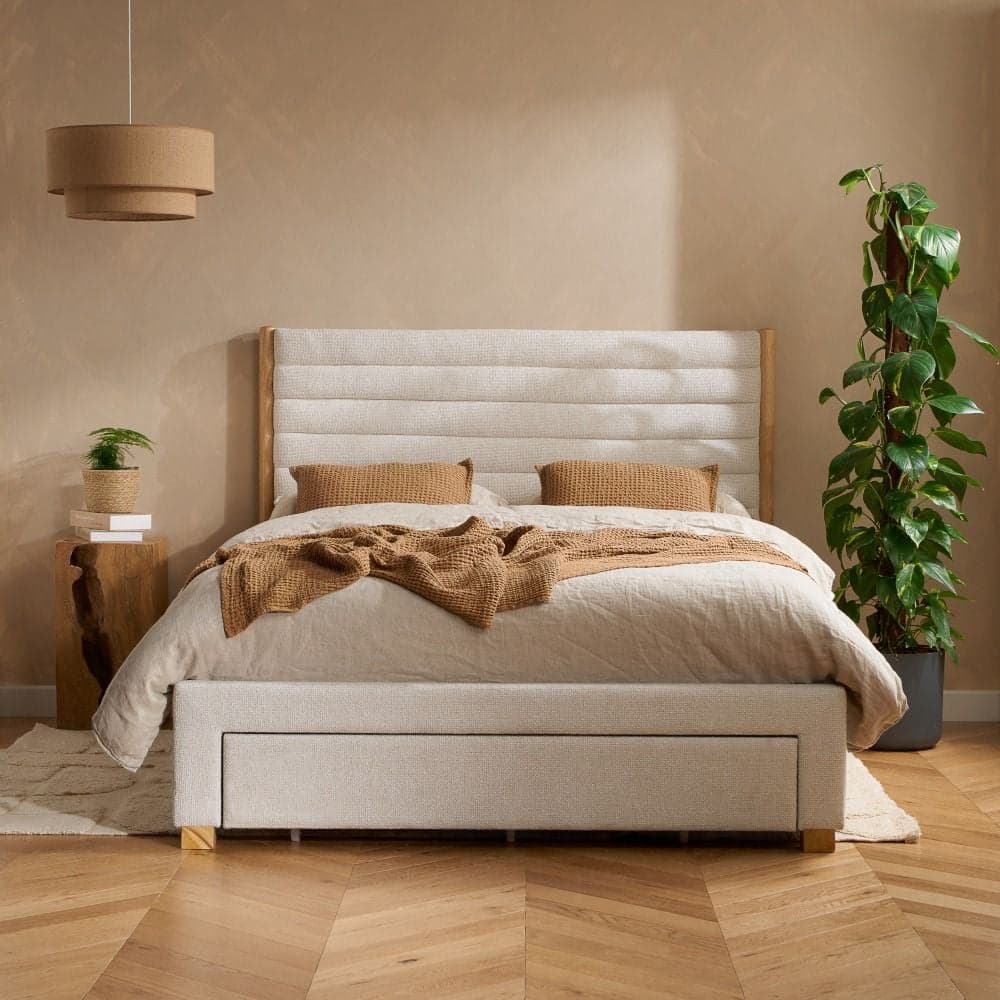 Arabella Grey Velvet Fabric 3 Drawer Storage Bed | Happy Beds