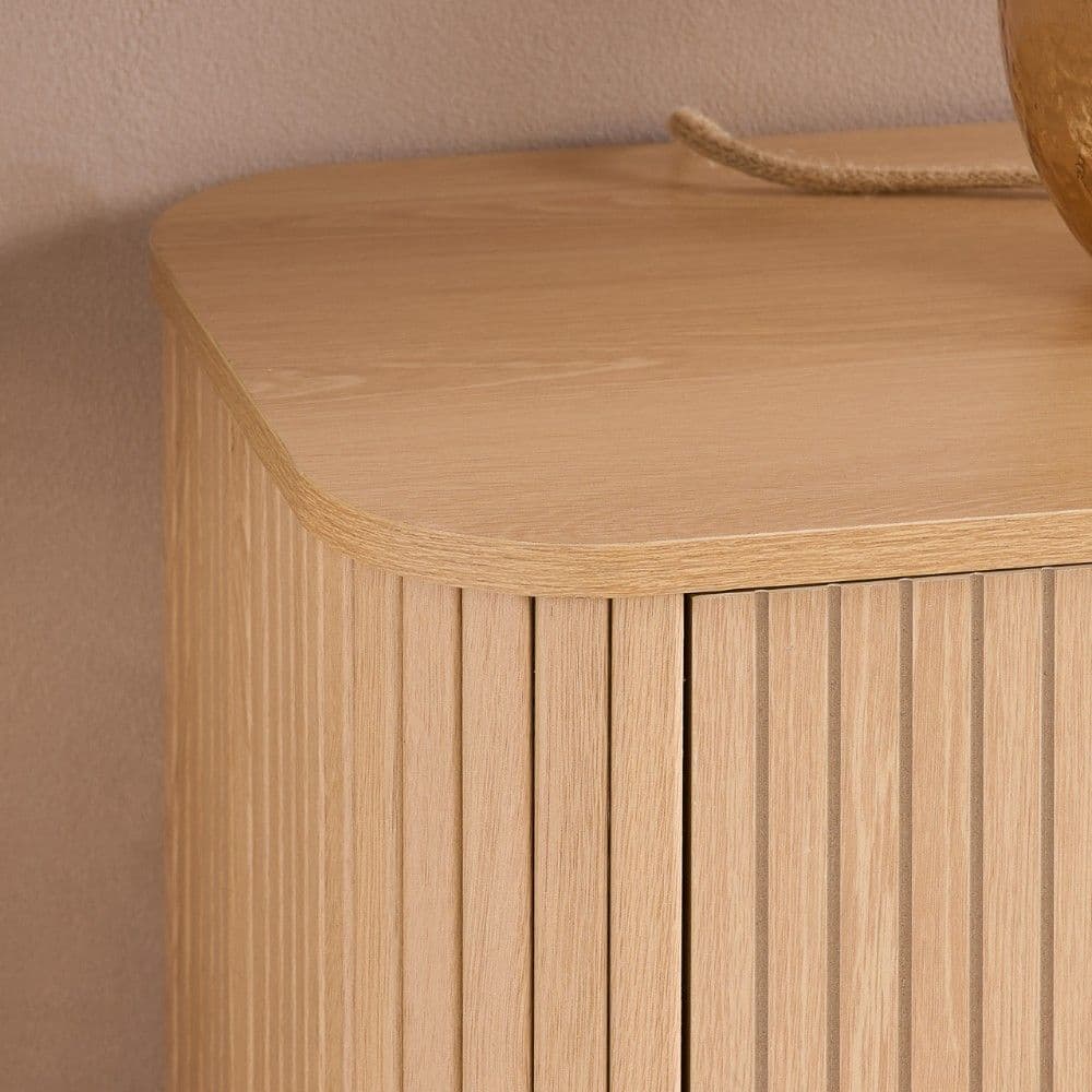 Axel Oak 6 Drawer Fluted Chest of Drawers | Happy Beds