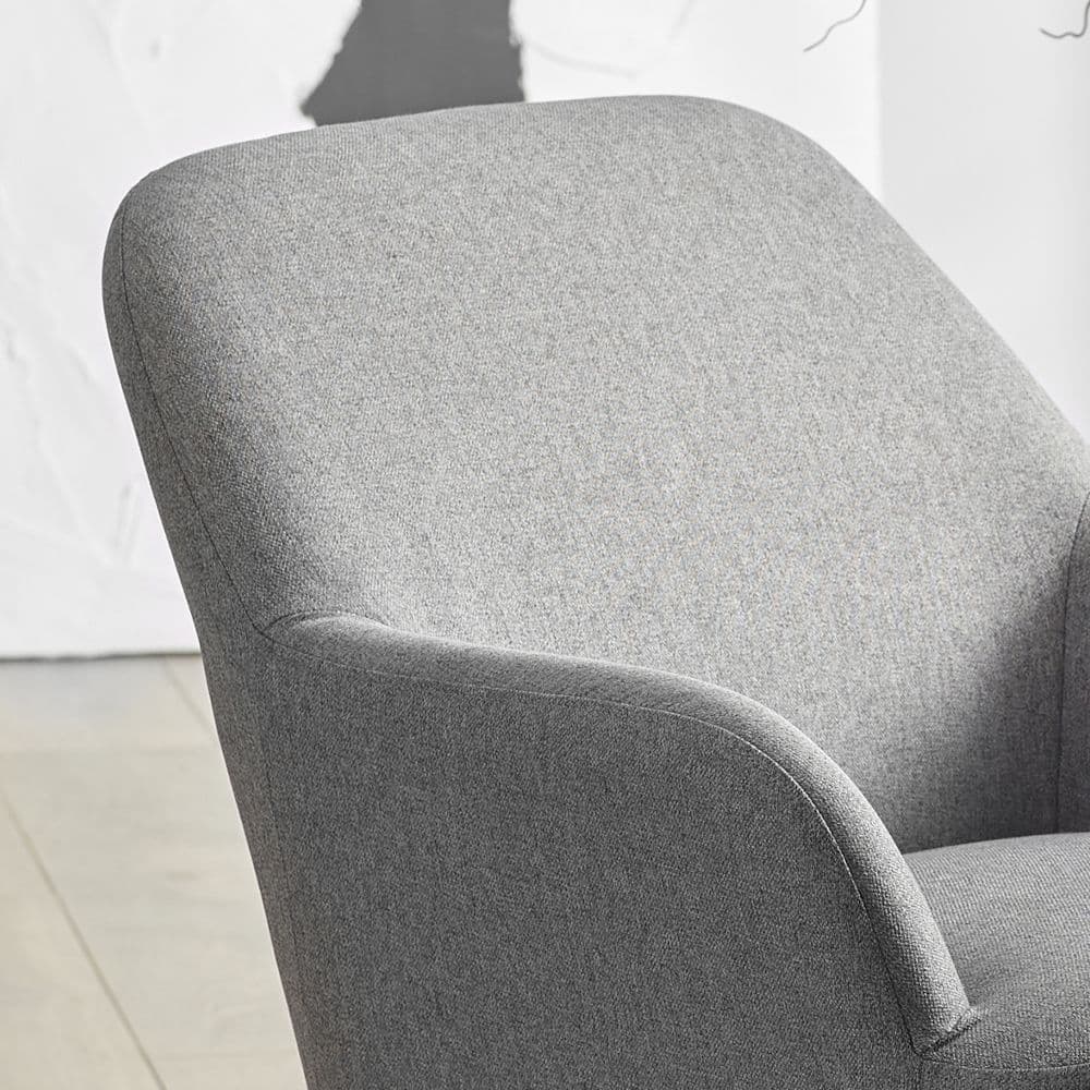 Davos Grey Fabric Accent Chair | Happy Beds
