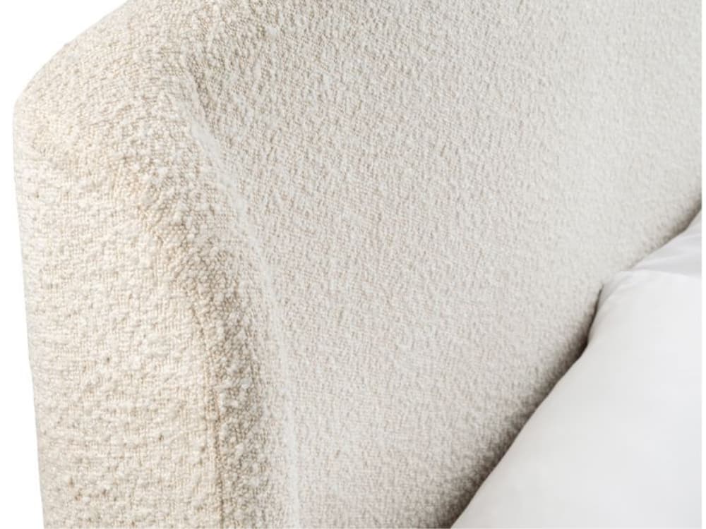 Eden Ivory Boucle Fabric Bed | Happy Beds
