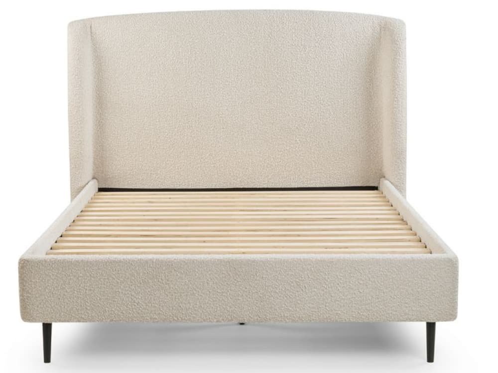 Eden Ivory Boucle Fabric Bed | Happy Beds