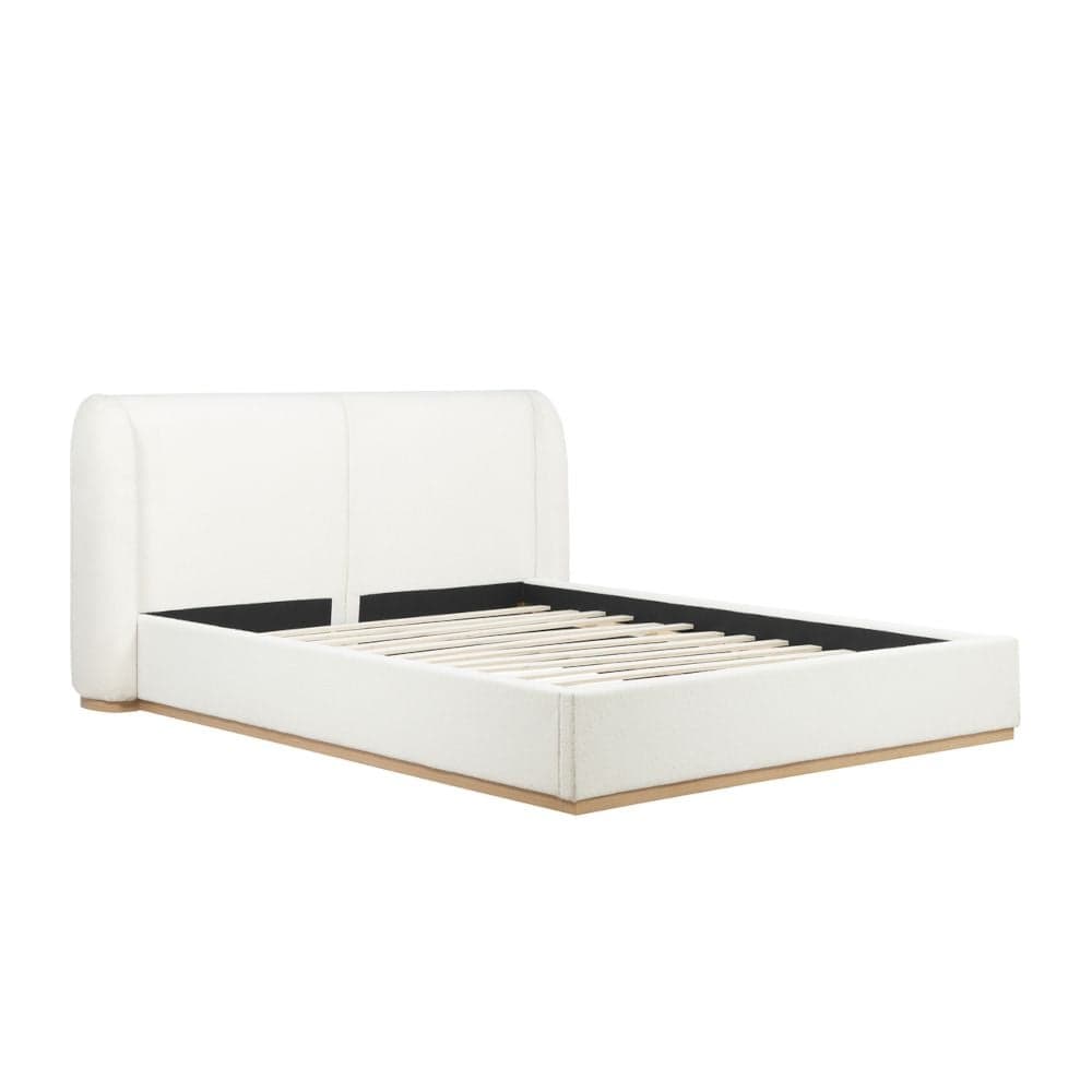 Eden White Boucle Fabric Bed | Happy Beds
