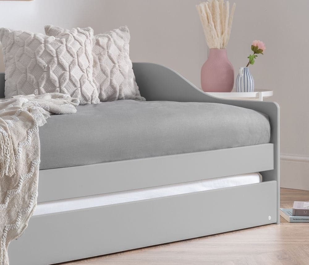 Elba Dove Grey Day Bed and Trundle | Happy Beds
