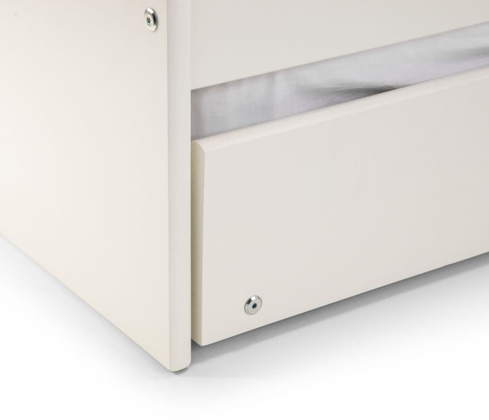 Elba White Wood Day Bed with Guest Bed Trundle | Happy Beds