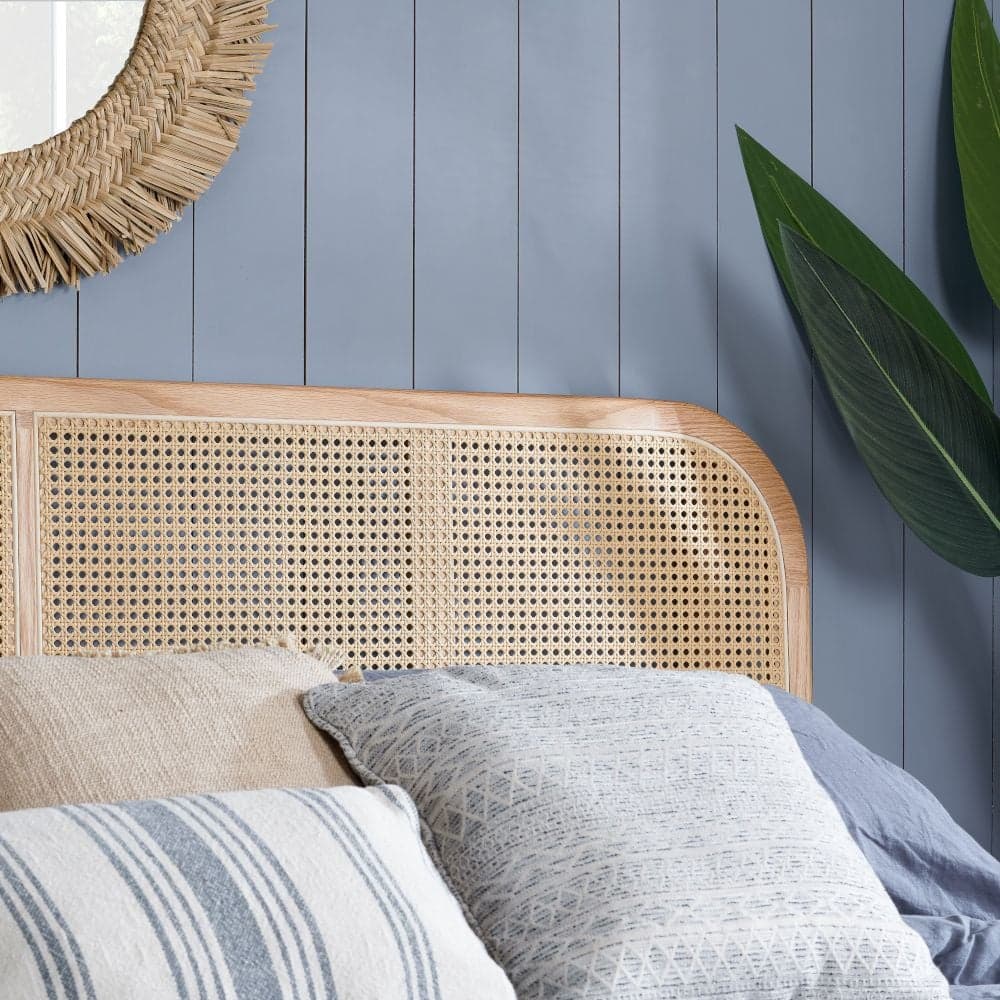 Elina Oak Rattan Wooden Bed | Happy Beds