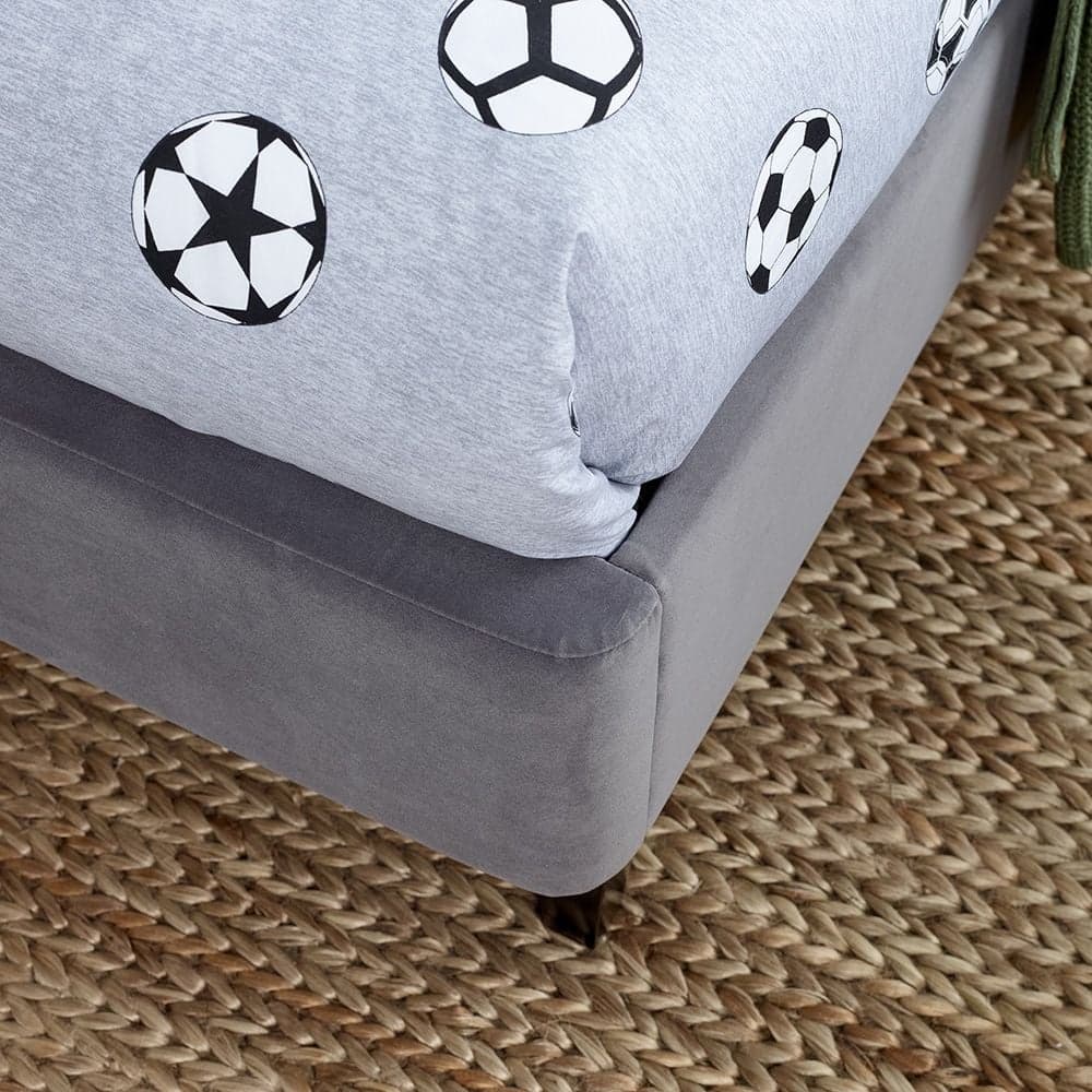 Football Grey Velvet Kids? Bed | Happy Beds