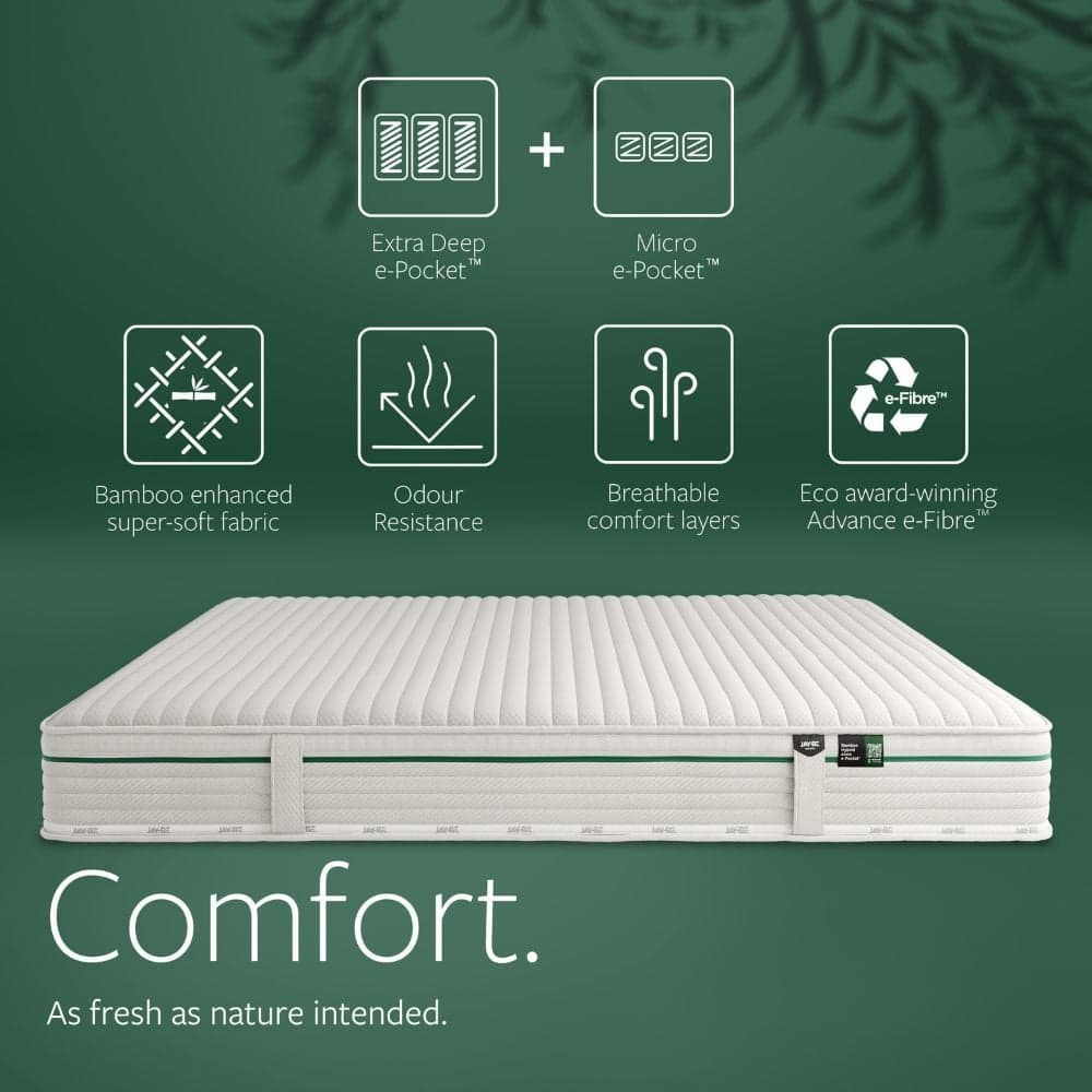 Jay-Be Bamboo Hybrid 2000 e-Pocket Mattress | Happy Beds