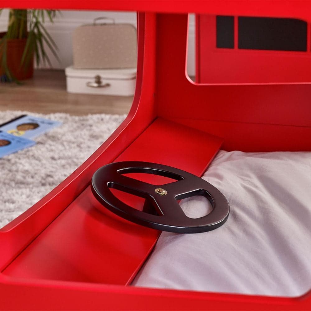 London Bus Red Wooden Kids Theme Bunk Bed | Happy Beds