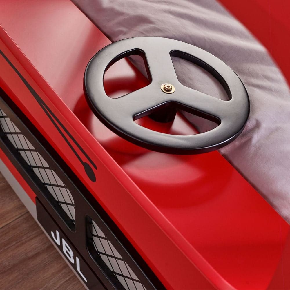 London Bus Red Wooden Kids Theme Bunk Bed | Happy Beds