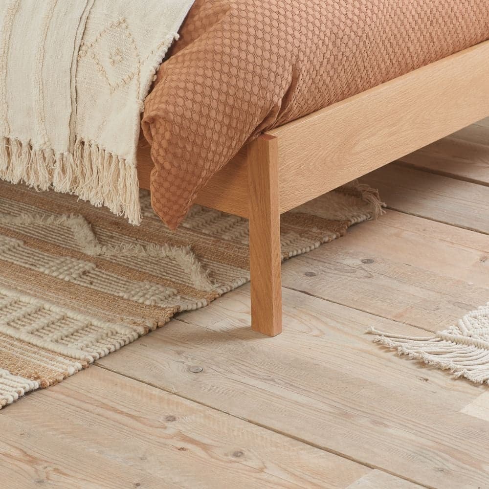Margot Rattan Oak Wooden Bed Frame | Happy Beds