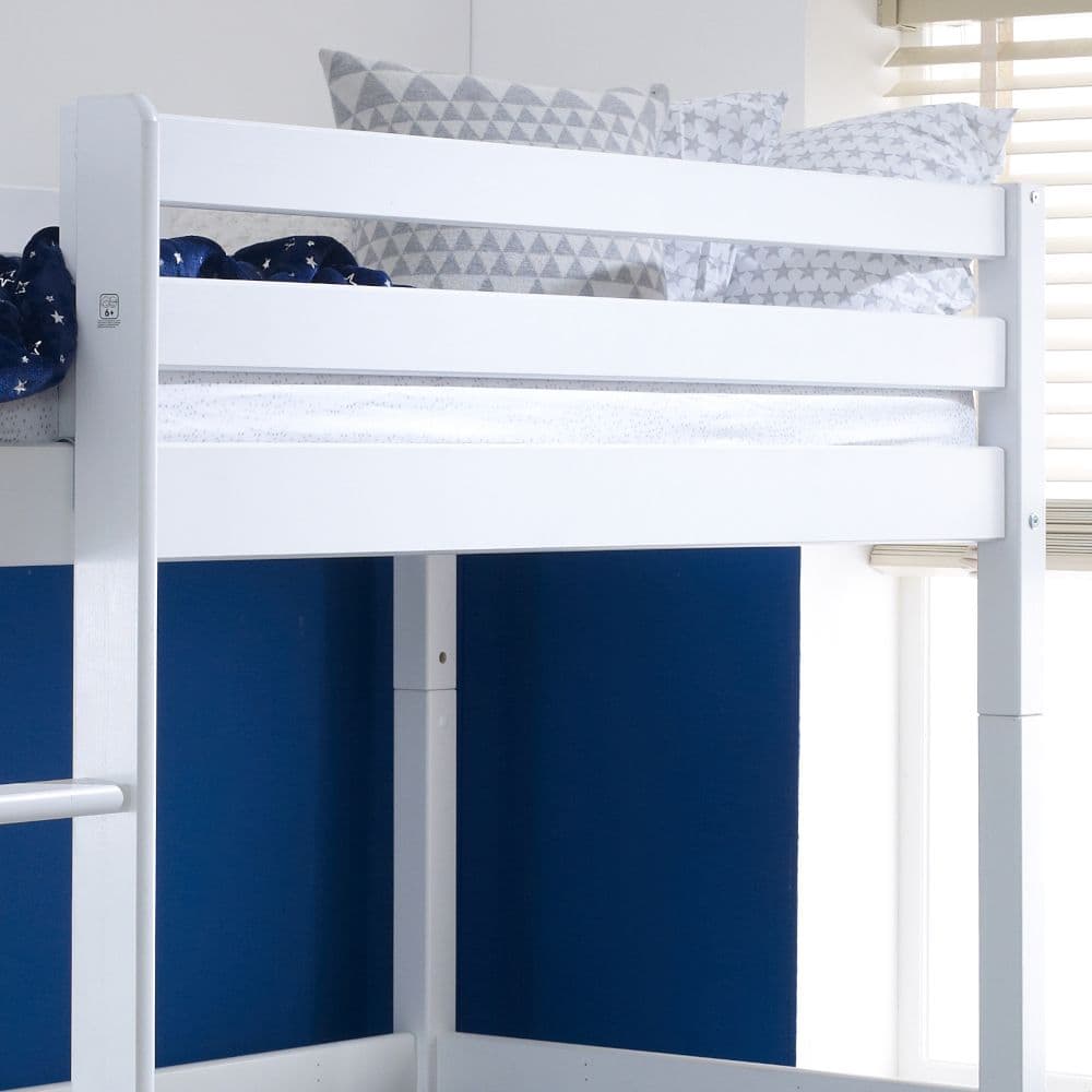 Nordic White Wooden High Sleeper | Happy Beds