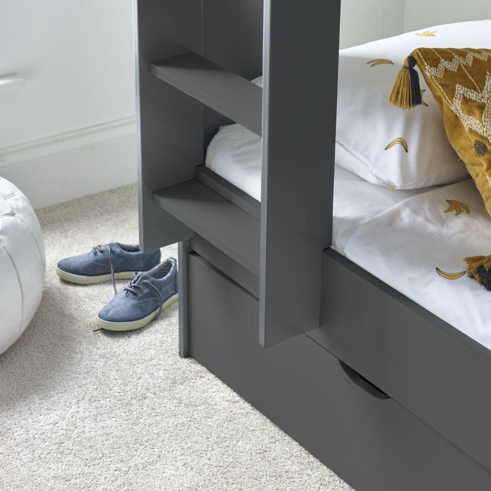 Oliver Wooden Storage Bunk Bed with Underbed Drawer | Happy Beds