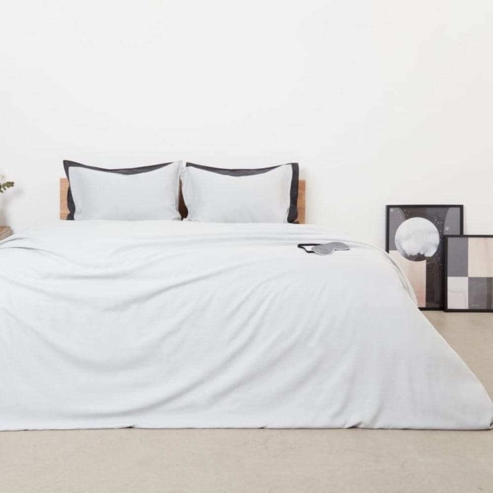 Panda Silver Bamboo & French Linen Bedding | Happy Beds