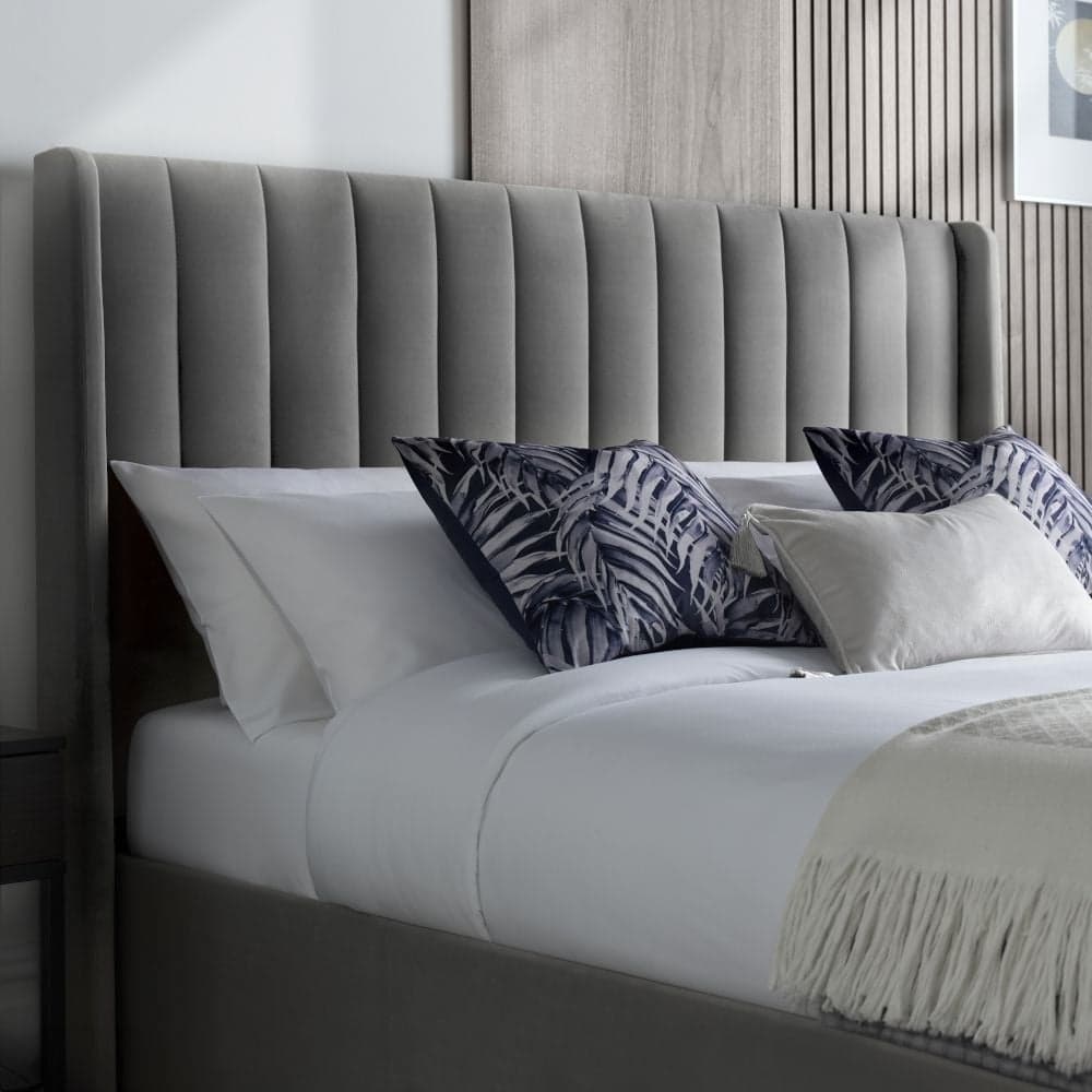 Reid Grey Velvet 4 Drawer Storage Bed | Happy Beds