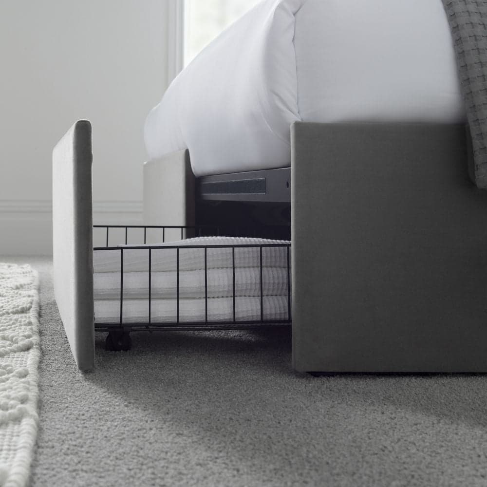 Reid Grey Velvet 4 Drawer Storage Bed | Happy Beds