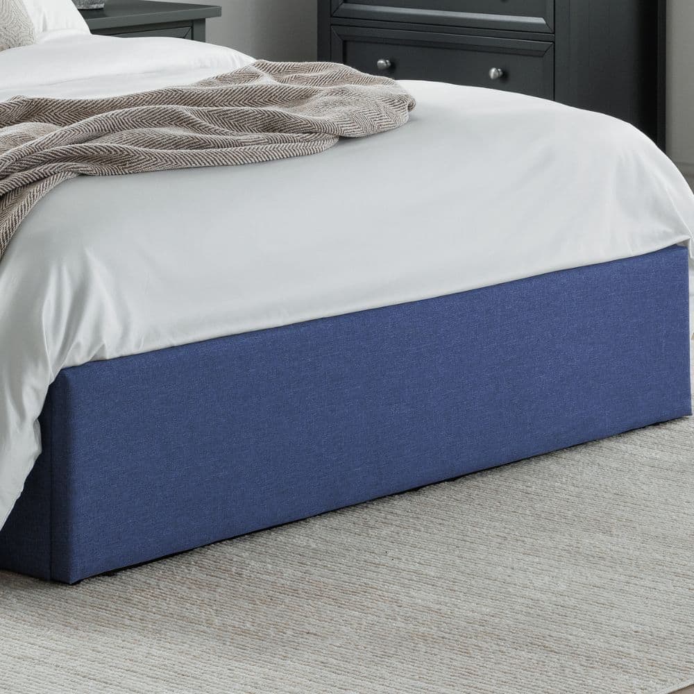 Rialto Dark Blue Fabric Bed | Happy Beds