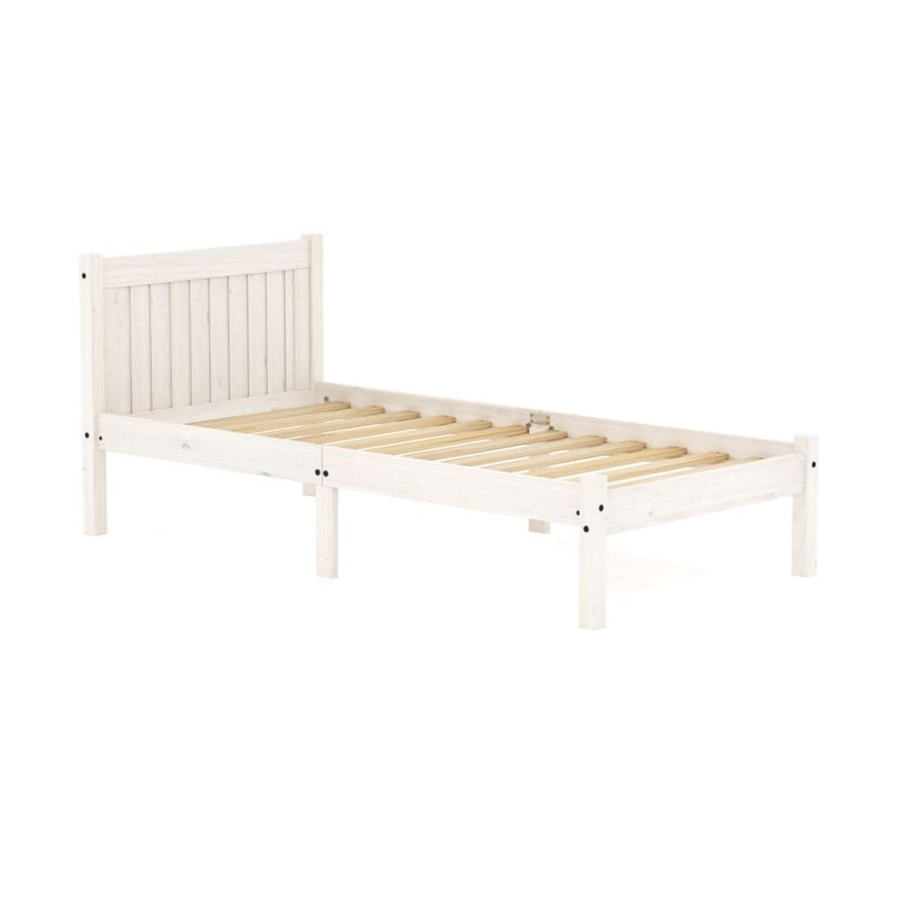 Rio White Washed Wooden Bed Frame - 3ft Single