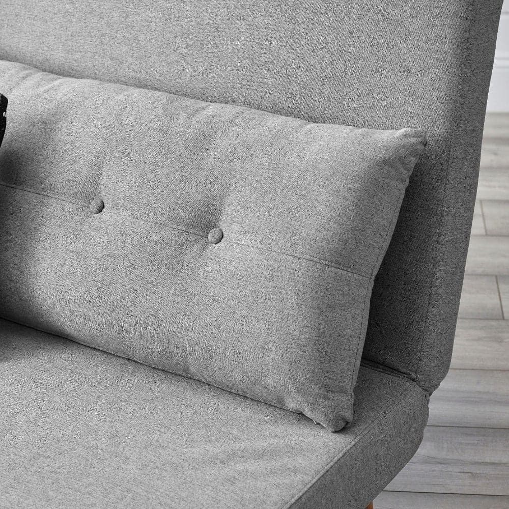 Rowan Light Grey Fabric Single Sofa Bed | Happy Beds