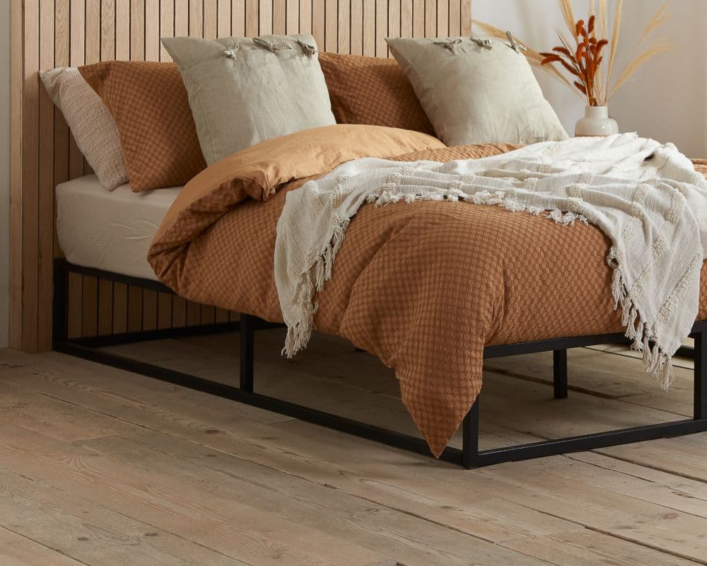 Soho Black Platform Metal Bed | Happy Beds