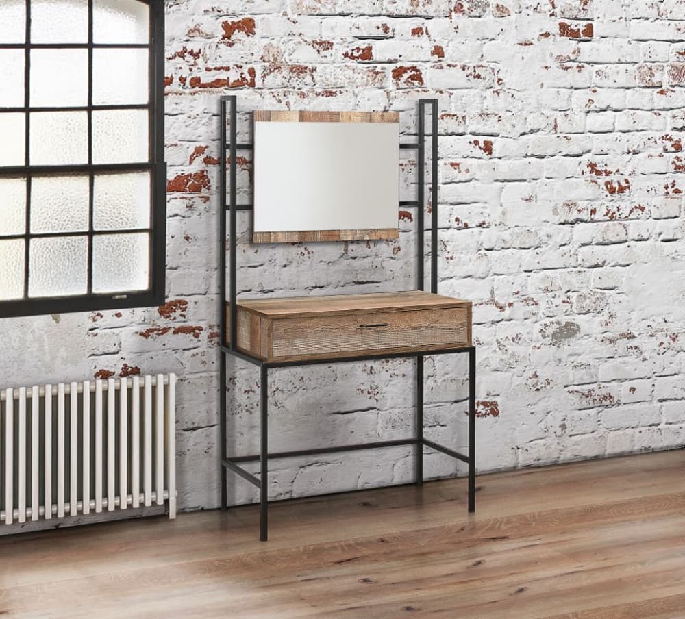 Urban Rustic Dressing Table and Mirror | Happy Beds